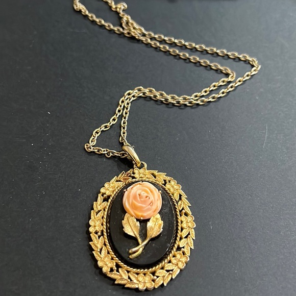 Avon | Jewelry | Vintage 3 Gold Toned Necklace With Avon Rose Cameo And ...